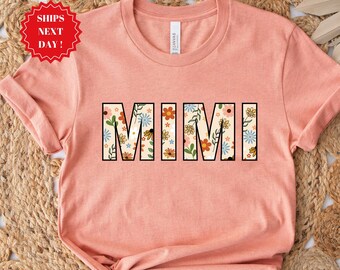 Personalized Mimi Shirt, Custom Grandma and Grandchildren Tee, Leopard ...