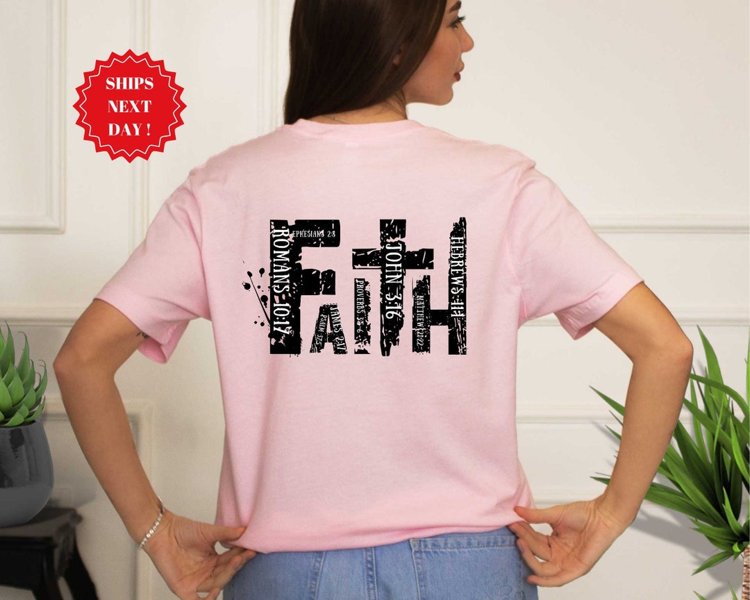Christian Shirt, Bible Verse T-shirt, Religious Outfit, Retro Faith T ...