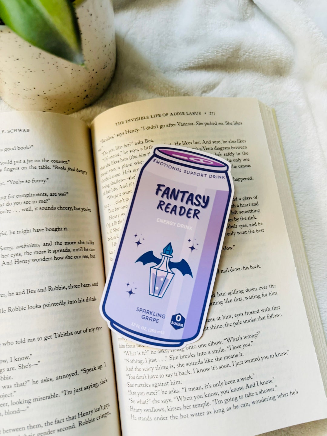 Energy Drink Bookmark Fantasy Reader Bookmark Soda Bookmark Bookish ...