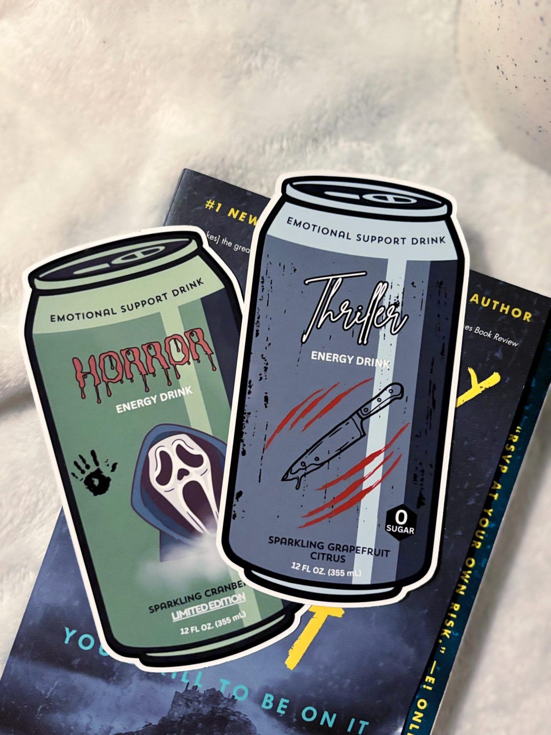Energy Drink Bookmark Horror Reader Bookmark Thriller Bookmark Soda ...