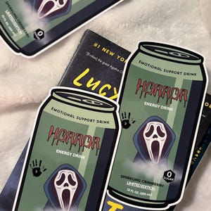 Energy Drink Bookmark Horror Reader Bookmark Thriller Bookmark Soda ...