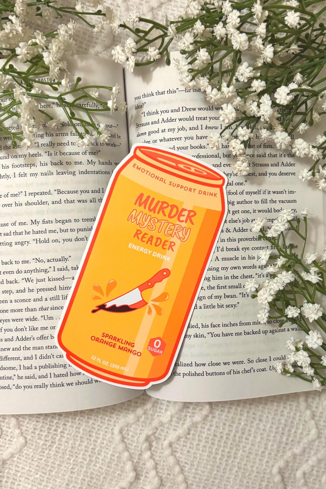 Energy Drink Bookmark | Murder Mystery Reader Bookmark | Soda Bookmark ...