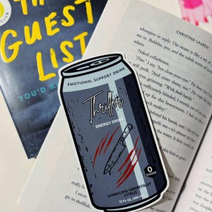 Energy Drink Bookmark Horror Reader Bookmark Thriller Bookmark Soda ...