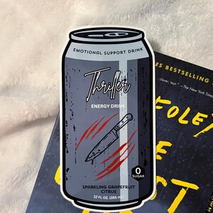 Energy Drink Bookmark Horror Reader Bookmark Thriller Bookmark Soda ...
