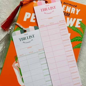 TBR BOOKMARK Book Reading Tracker Bookmark Reading Log Book Lover ...
