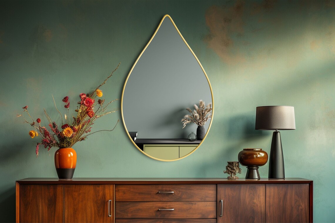 Drop Wall Mirror, Raindrop Wall Mirror, Modern Drop Mirror, - Etsy