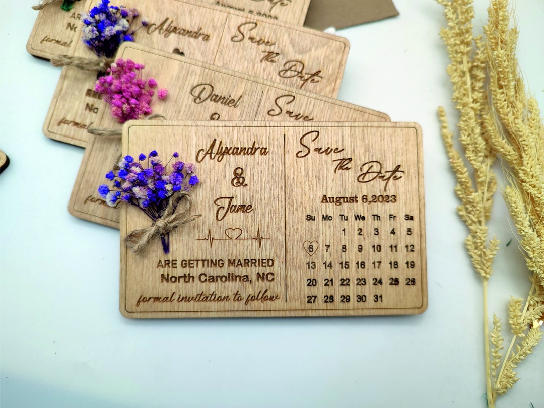 Wood Calendar Floral Magnet, Floral Calendar Magnet, Purple Flower ...