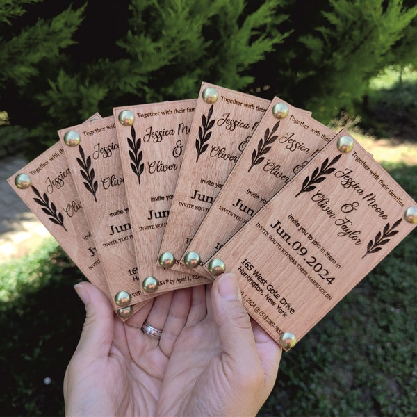 Wooden Invitations - Etsy