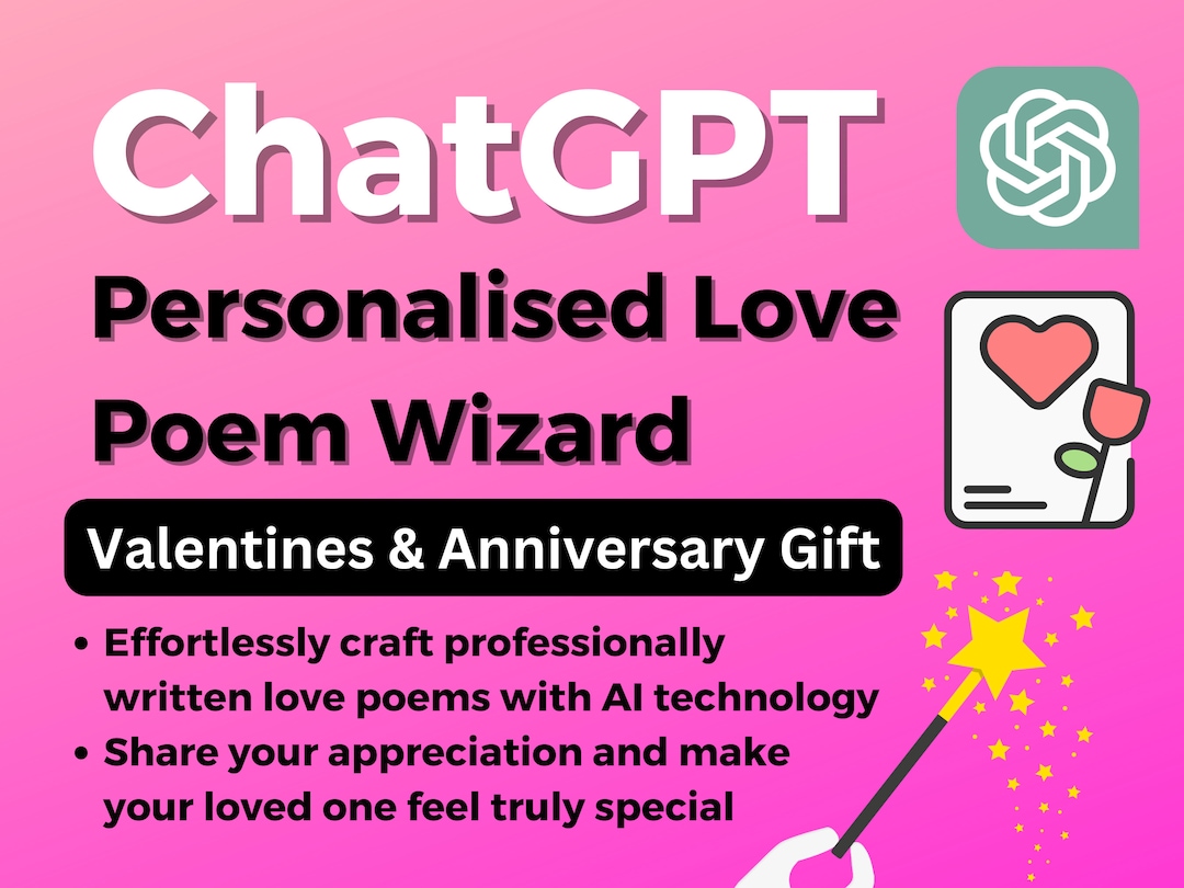 Chatgpt Personalised Love Poem Wizard Romantic Keepsake - Etsy