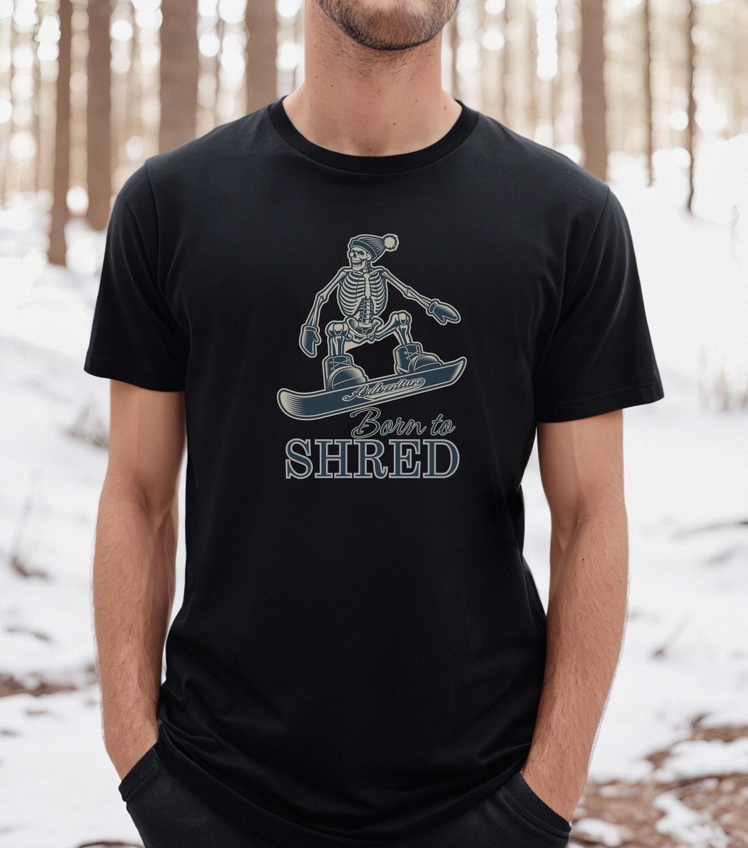 Born to Shred Tee, Snowboarder Gift, Retro Tshirt, Skier T-shirt, Unisex Tshirt, Teen Gift ...