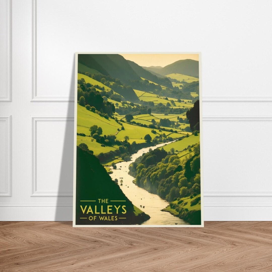 The Valleys of Wales Poster : Giclée Art Print poster Style 30x40cm ...