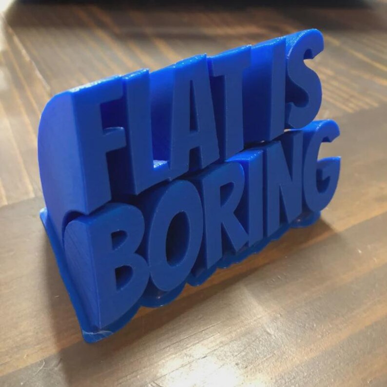 Sweeping 2-line Name Plate STL | 3D Printable Custom Desk Sign | Office ...