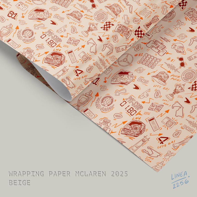Mclaren Formula 1 Team | Wrapping Paper (3 Sheets) - Etsy
