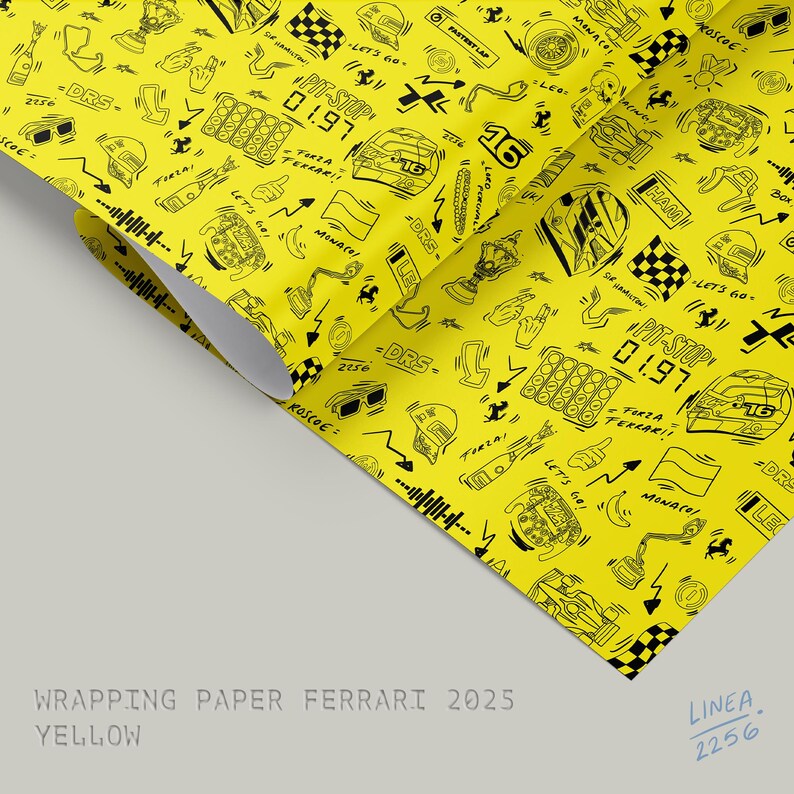 Ferrari F1 Team | Wrapping Paper (3) Sheets - Etsy