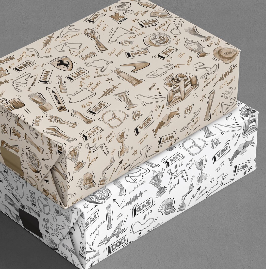 Formula 1 | Wrapping Paper (3 Sheets) - Etsy