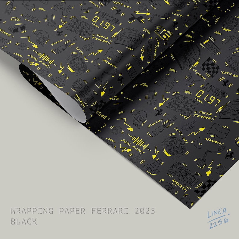 Ferrari F1 Team | Wrapping Paper (3) Sheets - Etsy