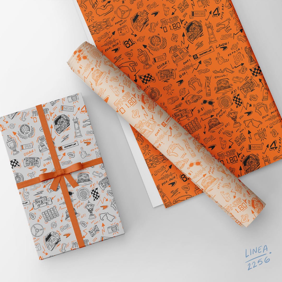 Mclaren Formula 1 Team | Wrapping Paper (3 Sheets) - Etsy
