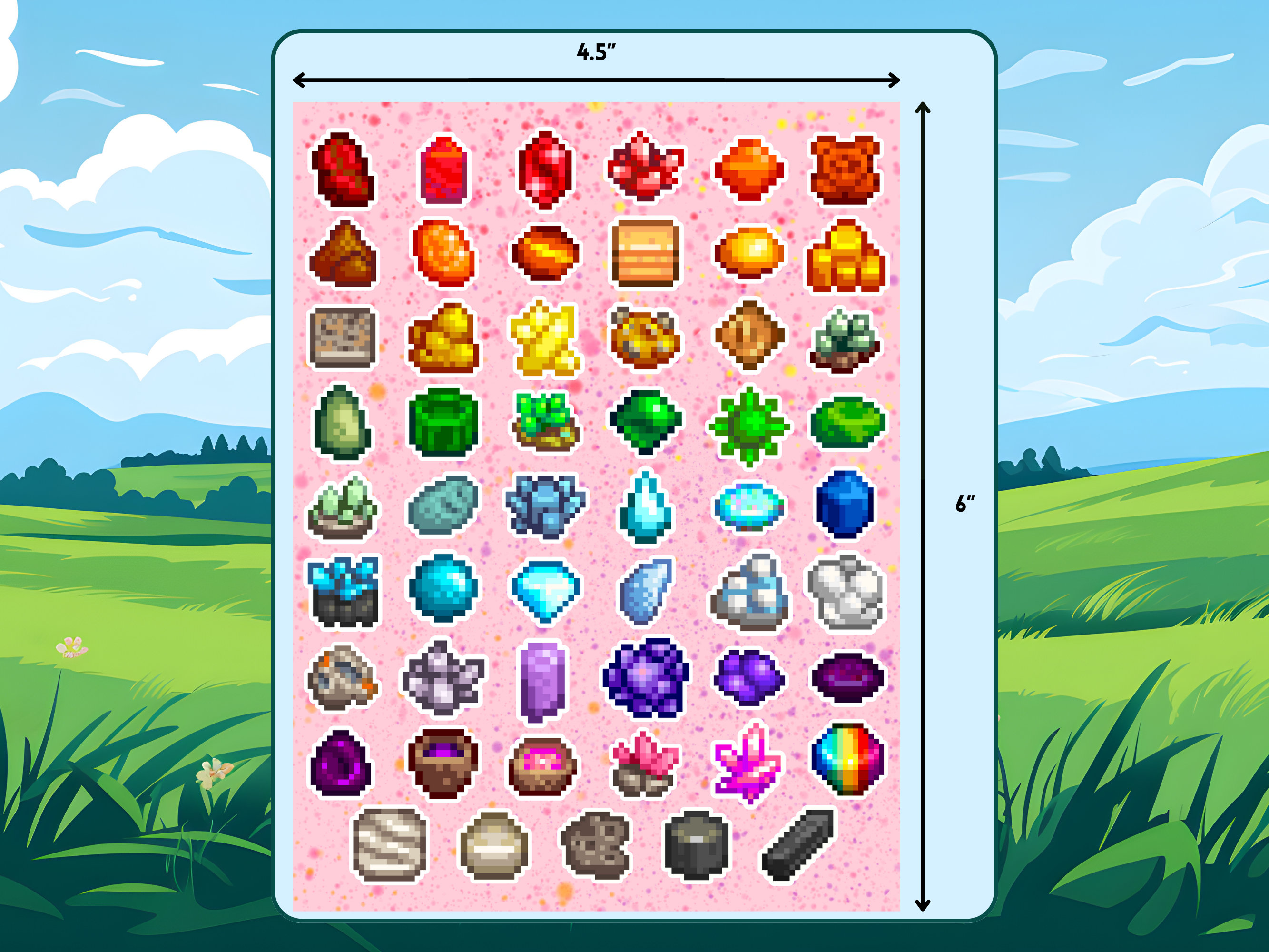 Stardew Valley GEMS & MINERALS Cute Farming Game SDV - Etsy
