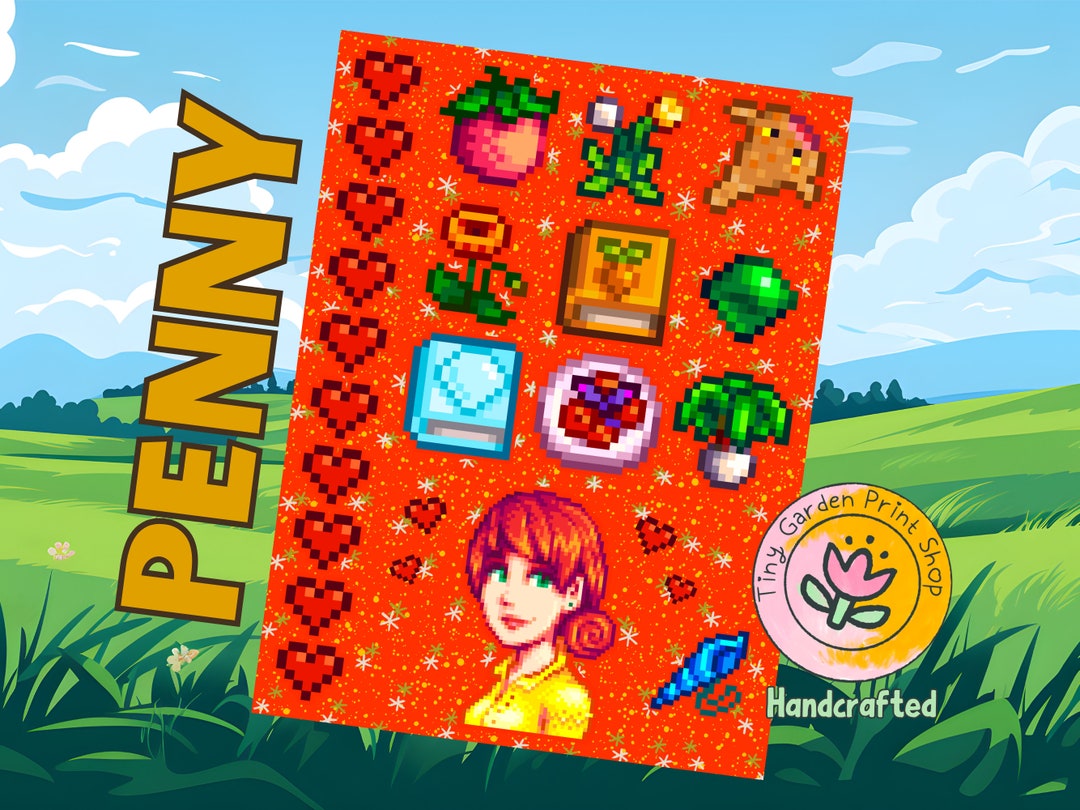 Stardew Valley SDV PENNY Character Personality Sticker Sheets - Etsy