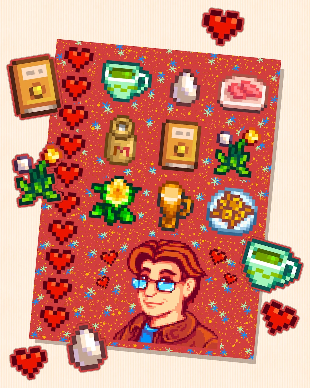 Stardew Valley - Pierre Character Personality Sticker Sheet | SDV ...