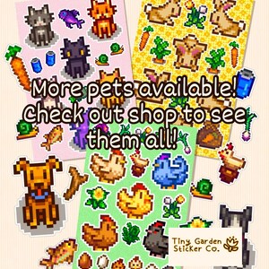 Stardew Valley Dogs Sticker Sheet: SDV Pet Gamer Decor - Etsy