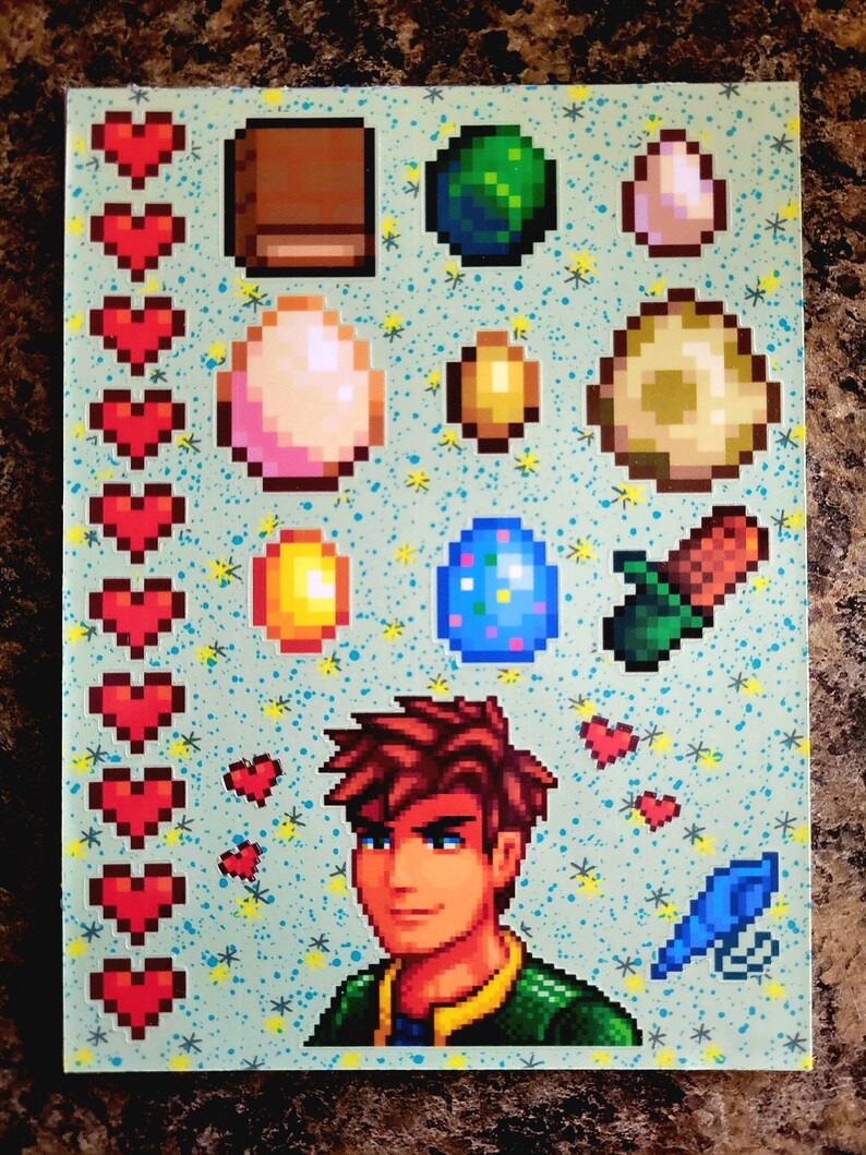 Stardew Valley Alex Sticker Sheet Character Personality SDV ALEX - Etsy