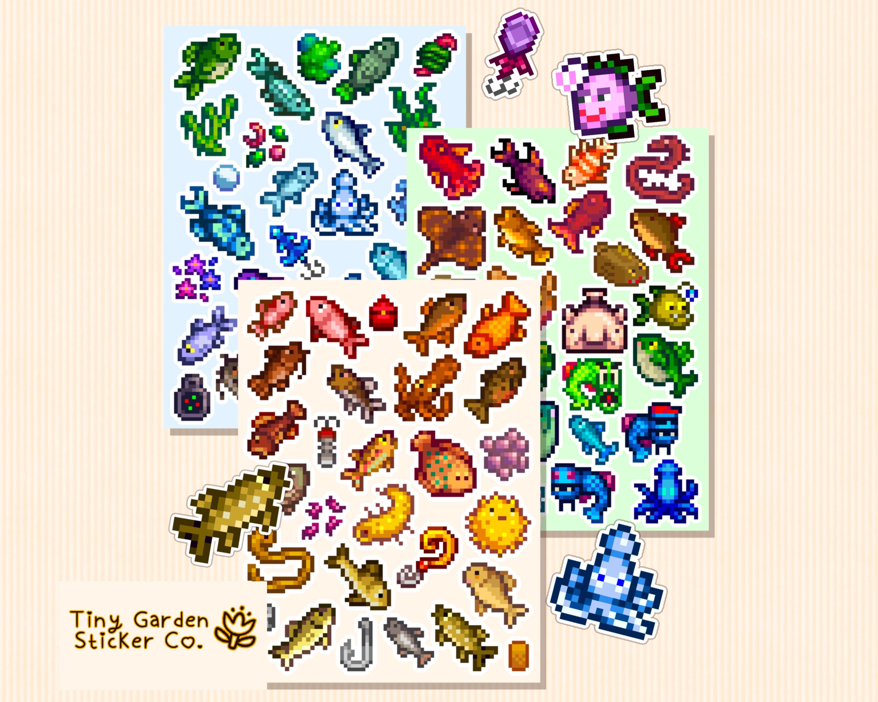 Stardew Valley Fish Sticker Sheet Collection: SDV Fishing Stickers - Etsy