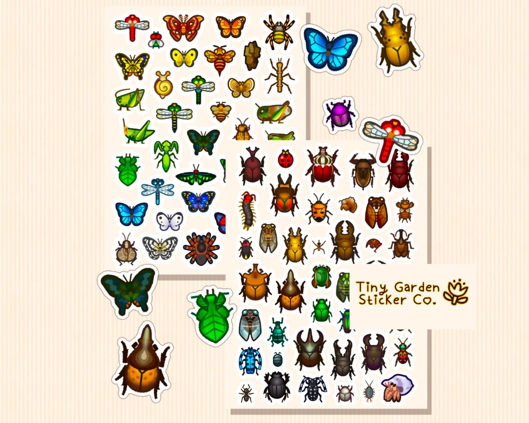 Animal Crossing Bug Sticker Sheets – Cute ACNH Stickers, Butterflies ...