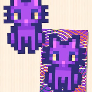 Stardew Valley Cat Sticker Large Size SDV Big Gamer Kitten Pet Decal ...