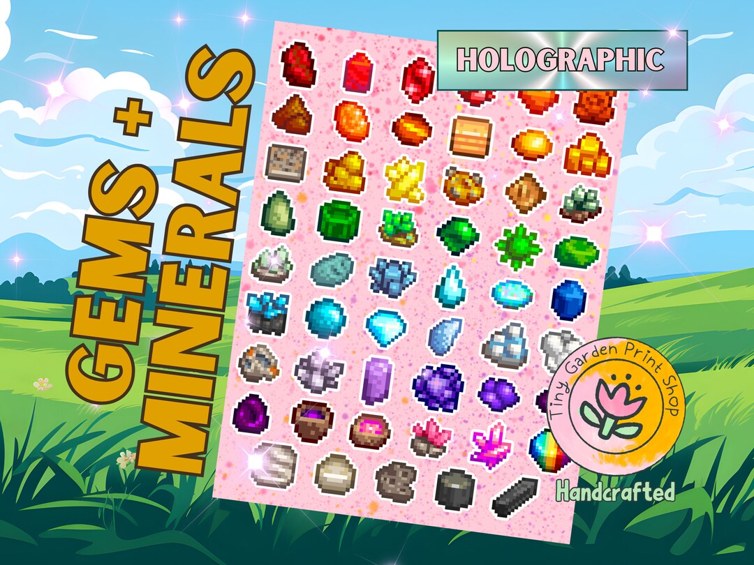 Stardew Valley GEMS & MINERALS Cute Farming Game SDV - Etsy