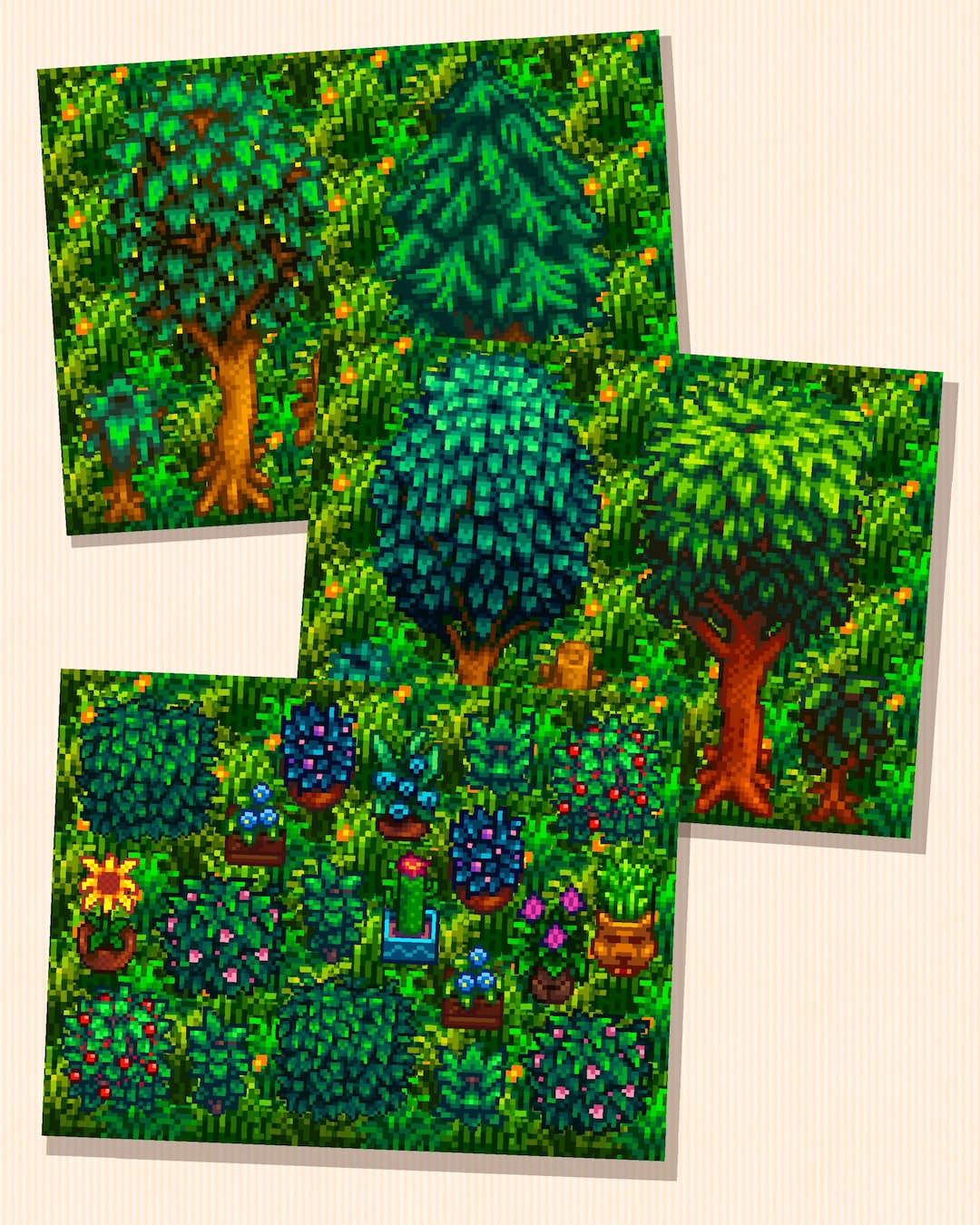 Stardew Valley Summer Foliage Collection - Trees and Bushes - Etsy