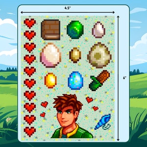 Stardew Valley Alex Sticker Sheet Character Personality SDV ALEX - Etsy