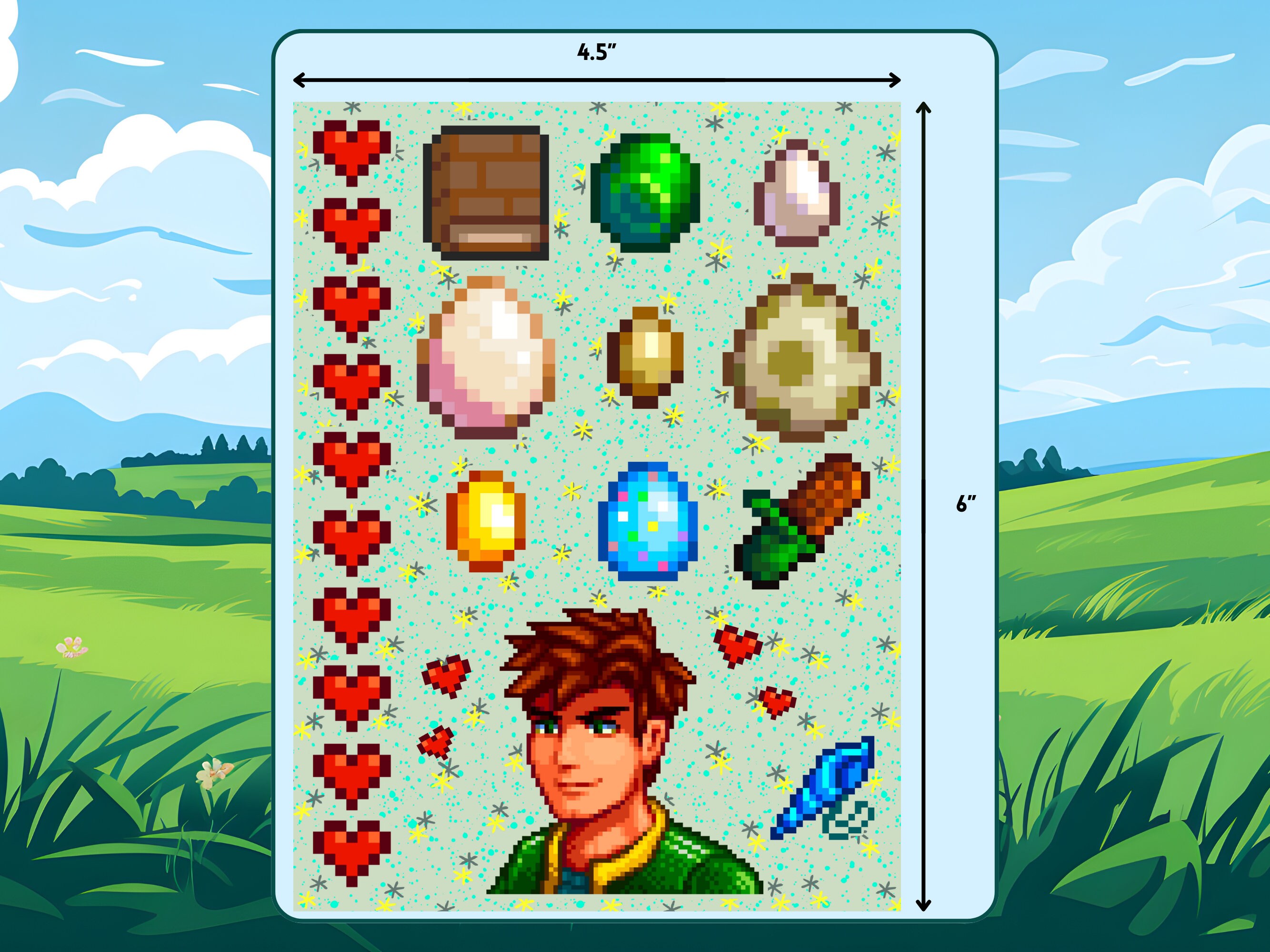 Stardew Valley Alex Sticker Sheet Character Personality SDV ALEX - Etsy