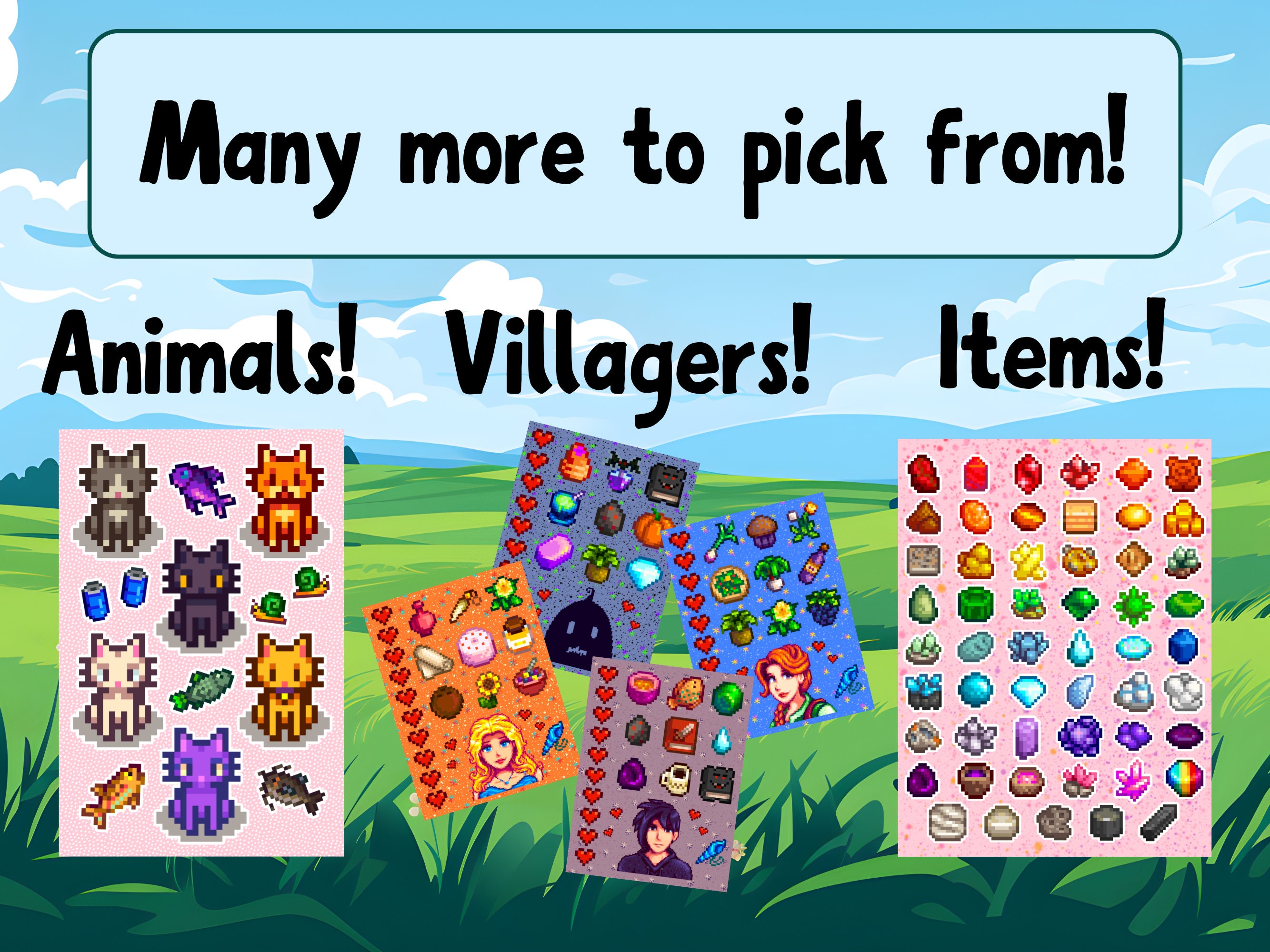 Stardew Valley SDV LEAH Character Personality Sticker Sheets - Etsy