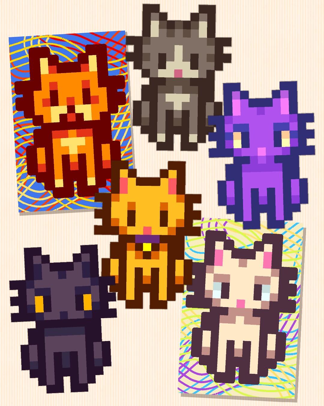 Stardew Valley Cat Sticker Large Size SDV Big Gamer Kitten Pet Decal ...