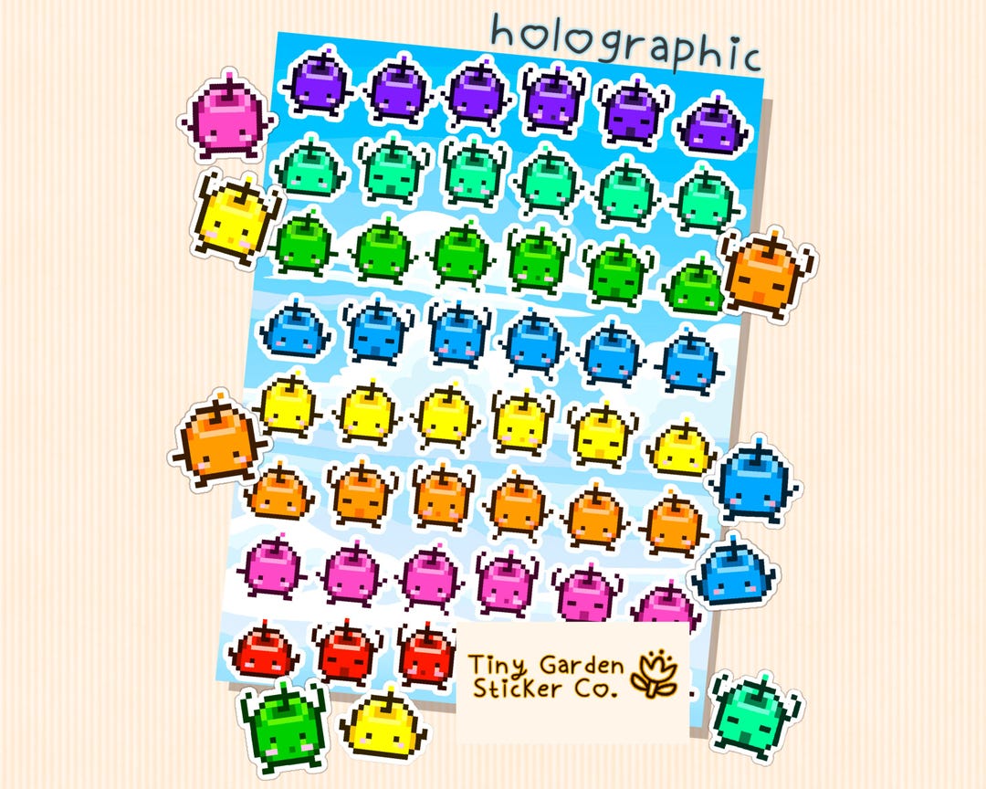 Holographic Junimo Sticker Sheet: Stardew Valley Fan Art - Etsy