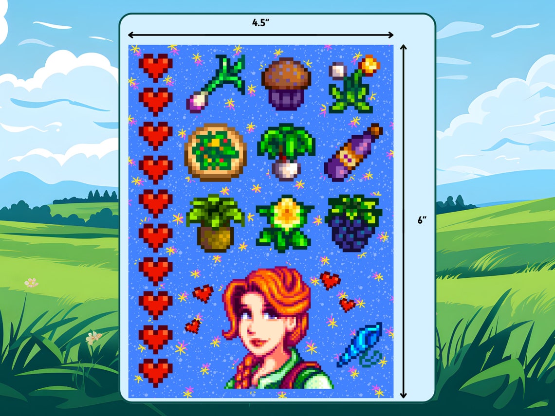 Stardew Valley SDV LEAH Character Personality Sticker Sheets - Etsy