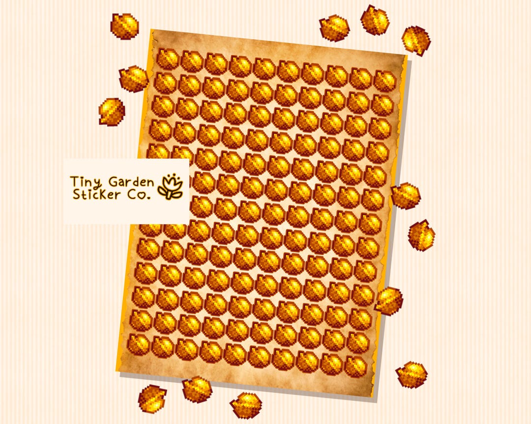 Stardew Valley Golden Walnut Stickers: Ginger Island Tracker, 130 Count ...
