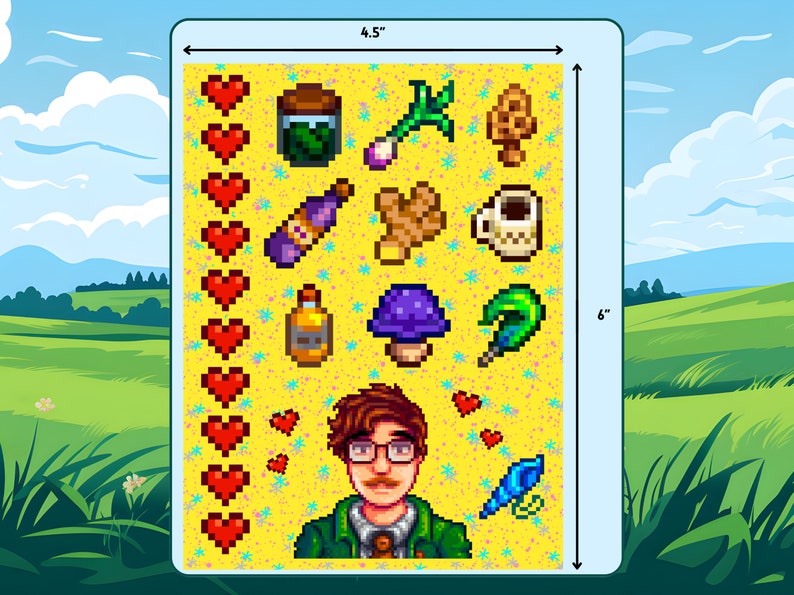 Stardew Valley SDV HARVEY Character Personality Sticker Sheets - Etsy