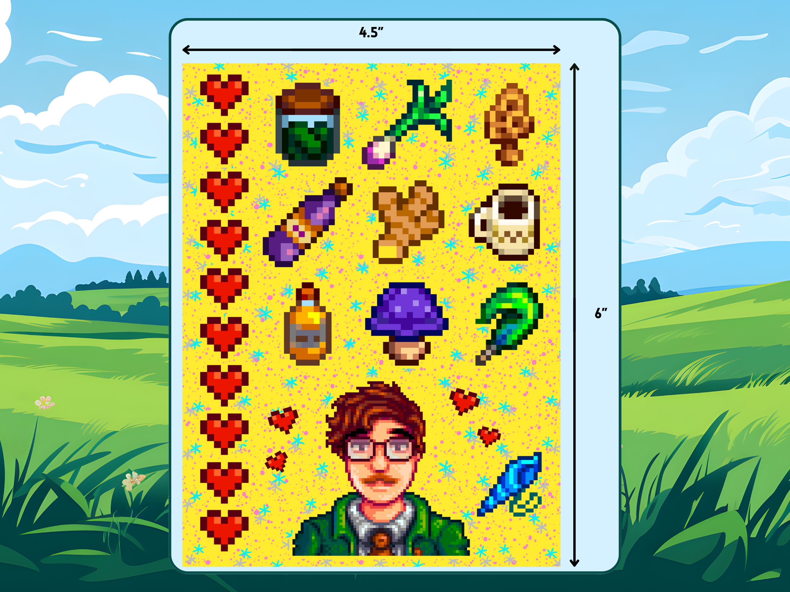 Stardew Valley SDV HARVEY Character Personality Sticker Sheets - Etsy