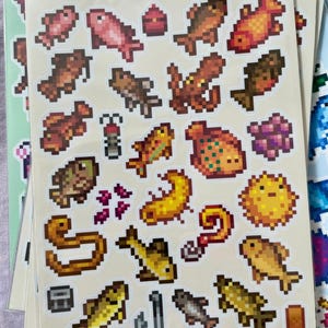 Stardew Valley Fish Sticker Sheet Collection: SDV Fishing Stickers - Etsy