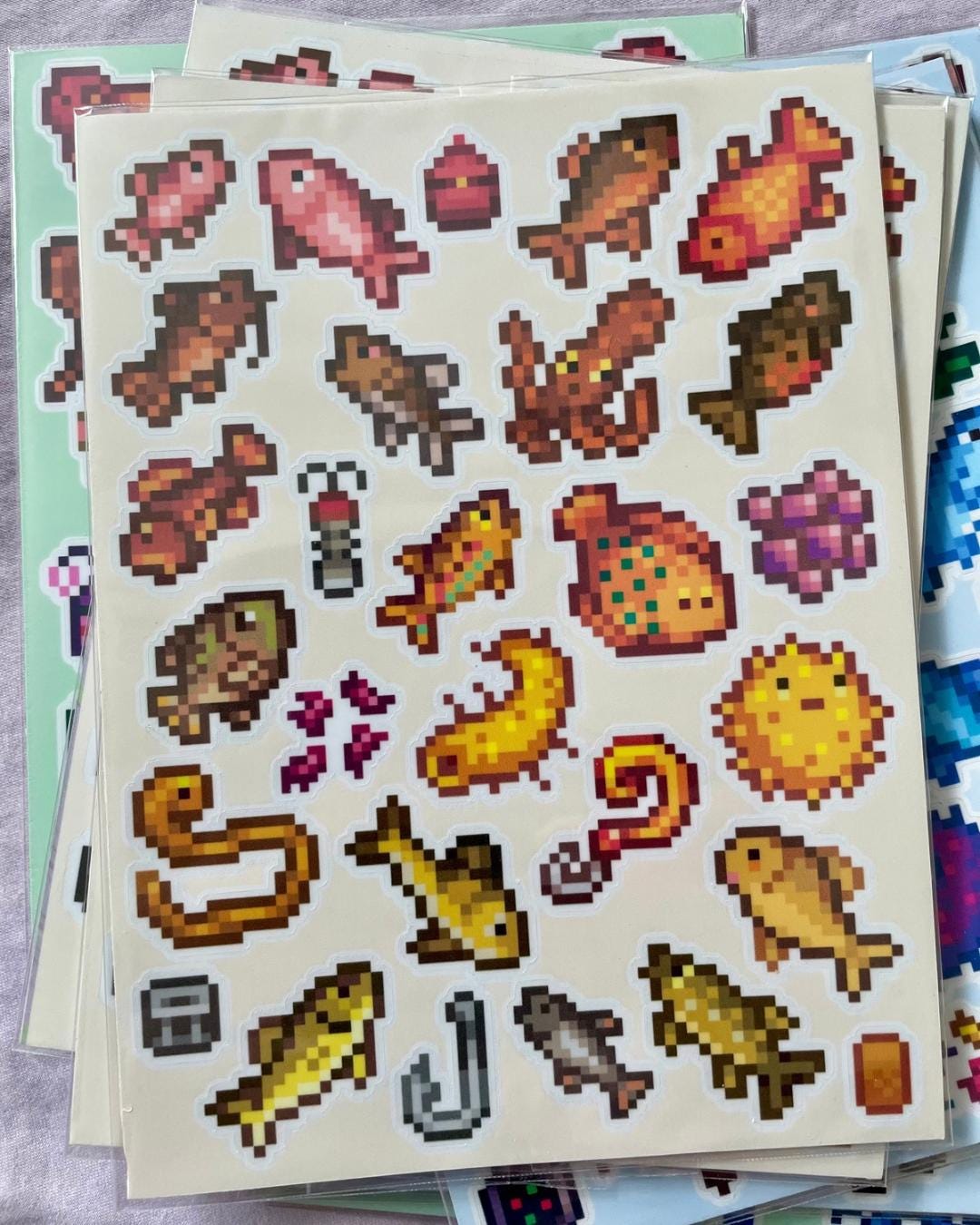 Stardew Valley Fish Sticker Sheet Collection: SDV Fishing Stickers - Etsy