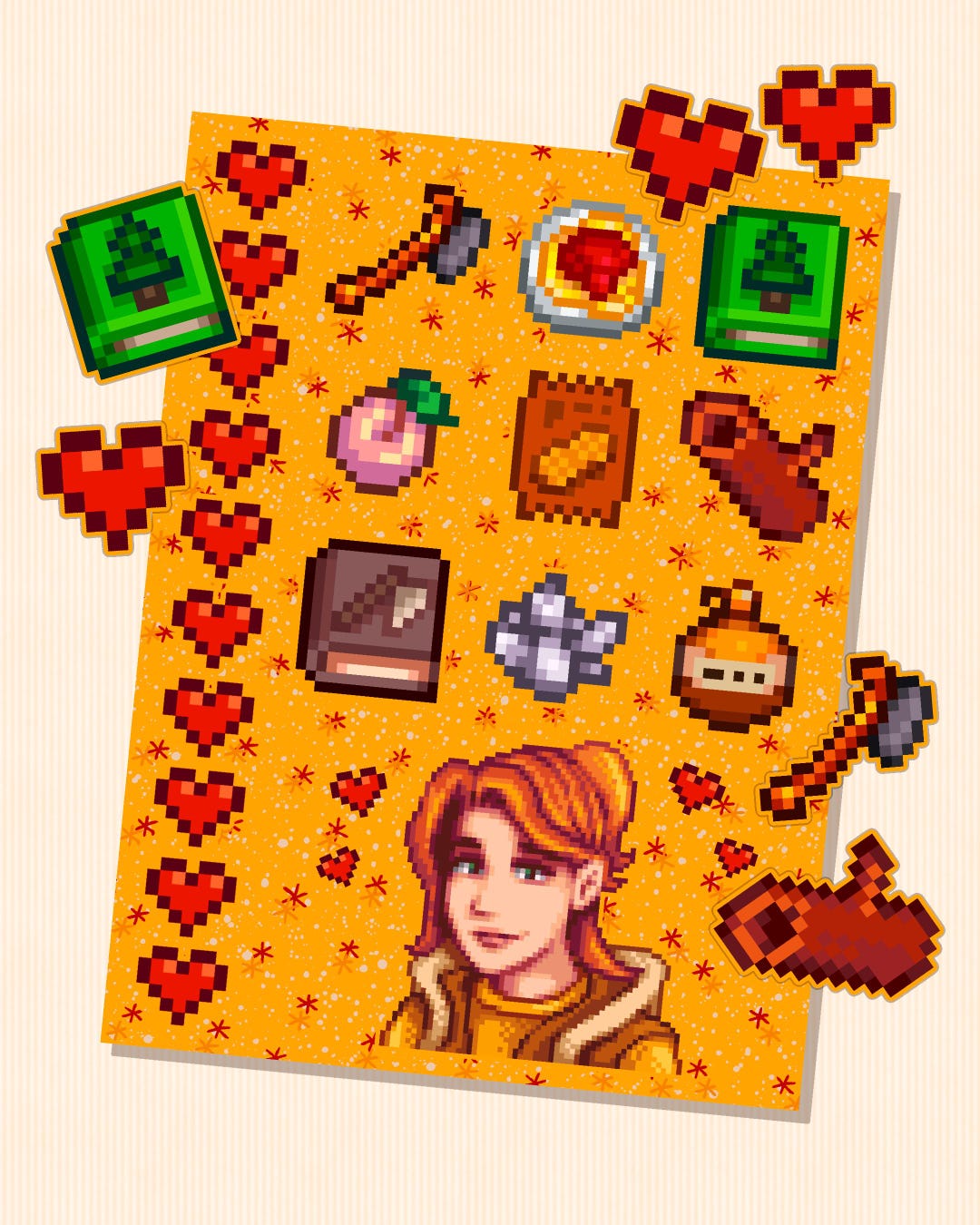 Stardew Valley - Robin Character Personality Sticker Sheet | SDV ...
