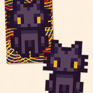 Stardew Valley Cat Sticker Large Size SDV Big Gamer Kitten Pet Decal ...