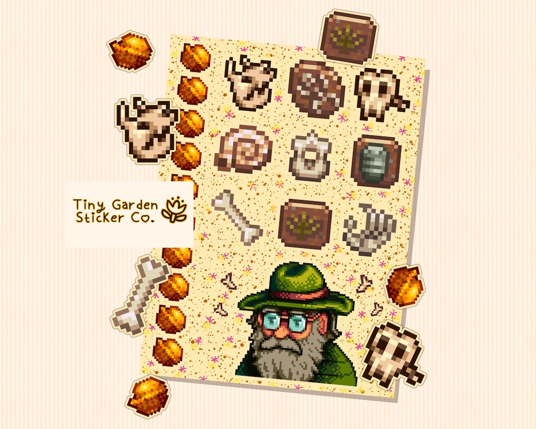 Stardew Valley - Professor Snail Character Personality Sticker Sheet ...