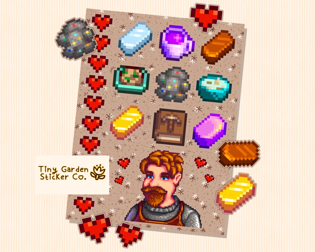 Stardew Valley - Clint Character Personality Sticker Sheet | SDV ...