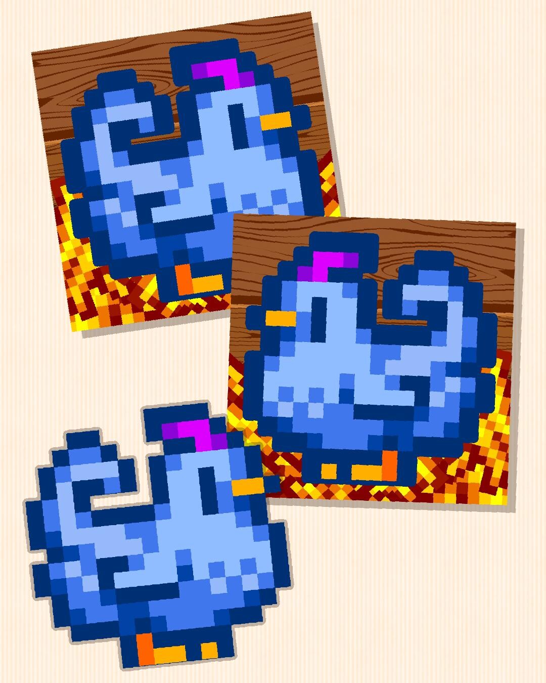 Stardew Valley Chicken Large Size Blue Stickers Big Decal - Etsy