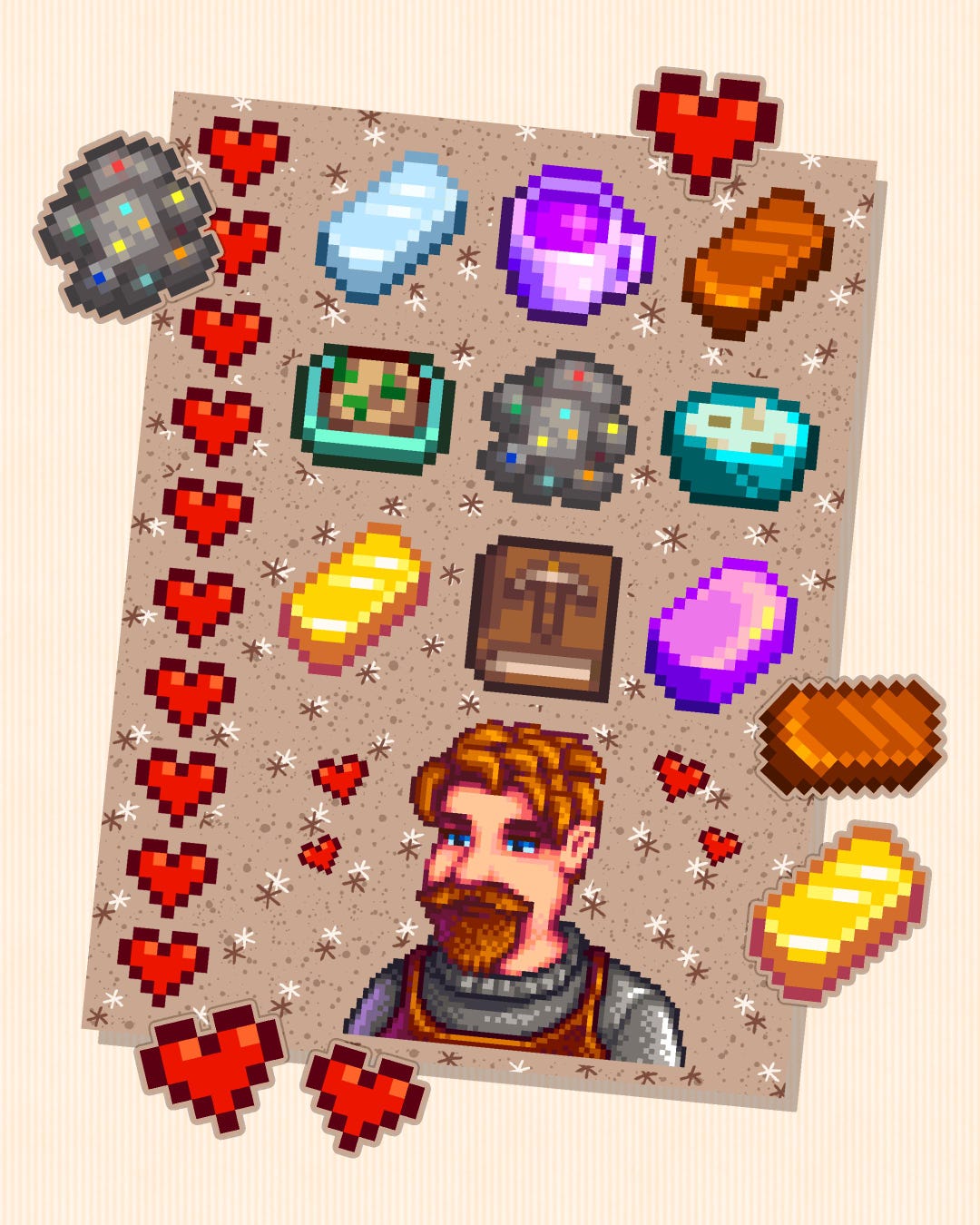 Stardew Valley - Clint Character Personality Sticker Sheet | SDV ...