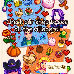 Stardew Valley Dogs Sticker Sheet: SDV Pet Gamer Decor - Etsy