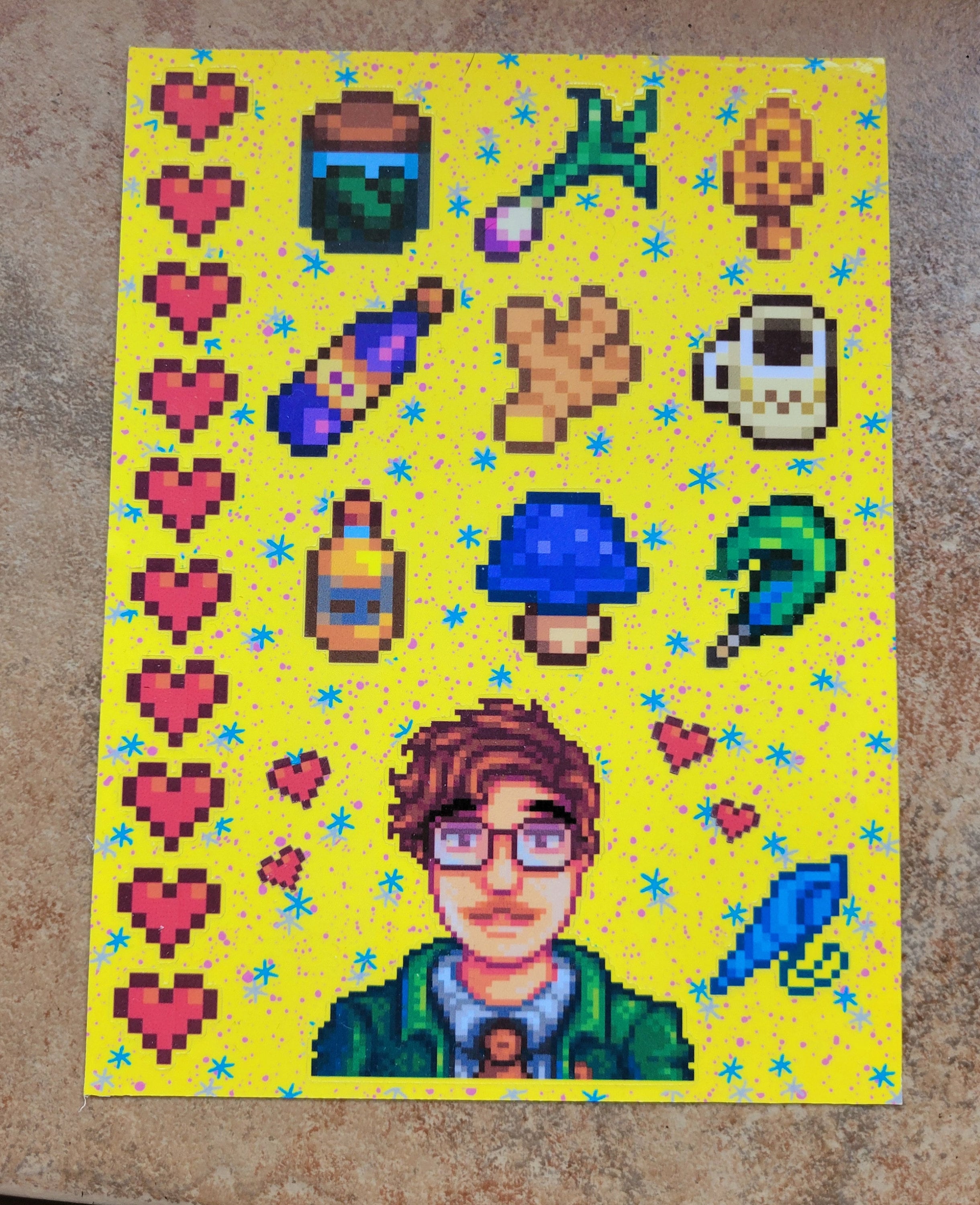 Stardew Valley SDV HARVEY Character Personality Sticker Sheets - Etsy